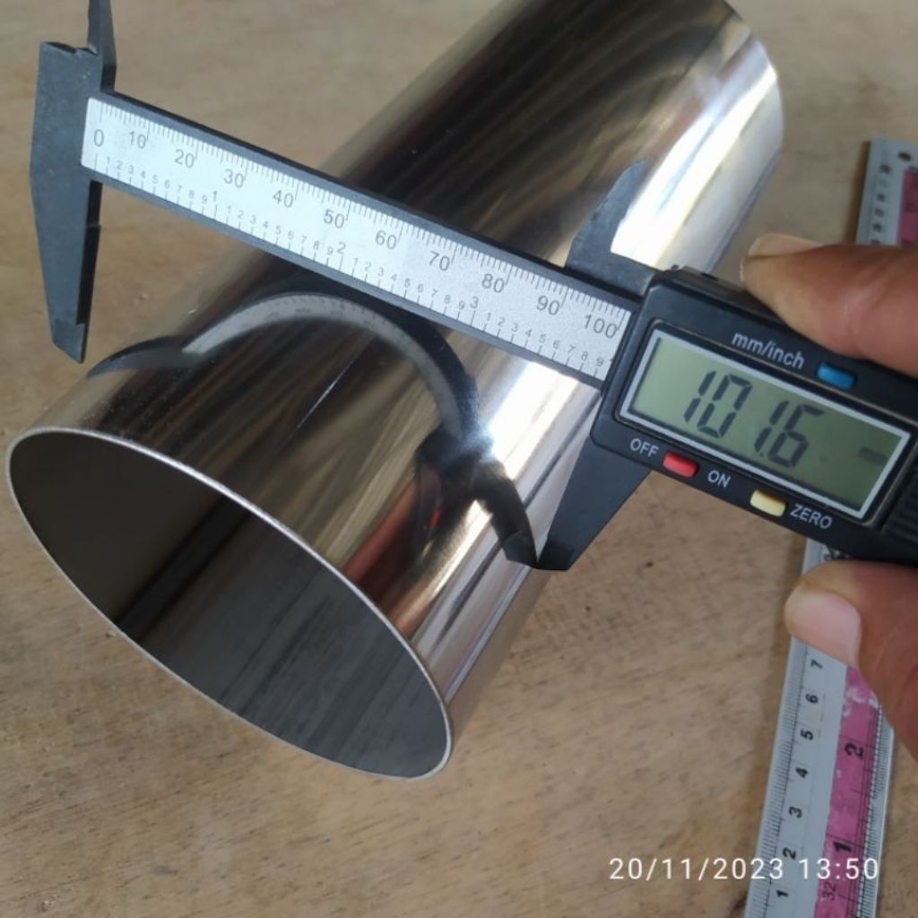 Jual Pipa Bulat Stainless OD 101,6 mm 4 Inchi Tebal 1,2 mm Panjang 69 ...