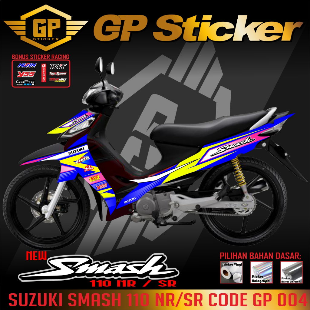 Jual stiker striping variasi suzuki smash SR 110 2004 2005 TERBARU ANTI ...