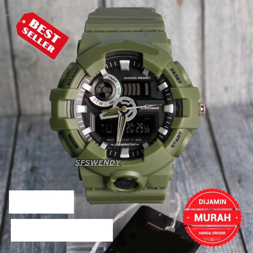 Jual TERLARIS ... Jam tangan Pria CA-XIO dual time digital analog anti ...