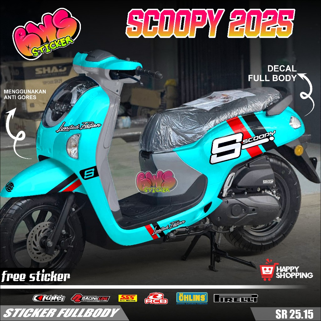 Jual COD Sticker Decal Full Body Honda Scoopy Terbaru Tahun 2025 ...