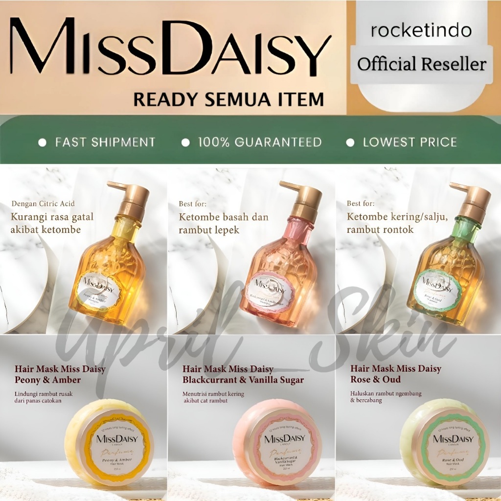 Jual MISS DAISY Shampoo | Anti Rontok Lepek Wangi 12 Jam | BPOM | PEONY ...