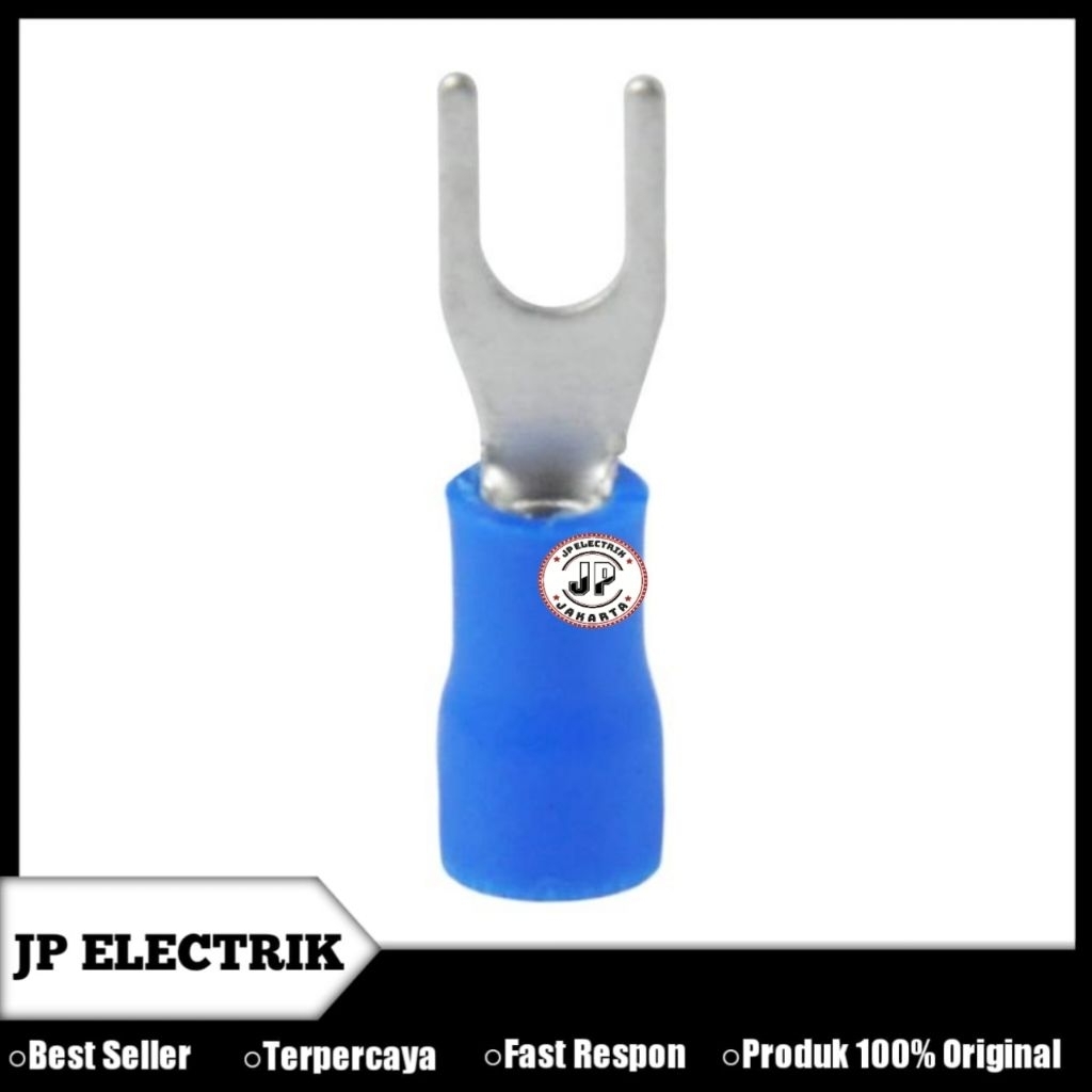 Jual Kabel Skun Garpu SVL 5.5 - 4 Biru Skun Y 6mm Lubang Baut M4 ...