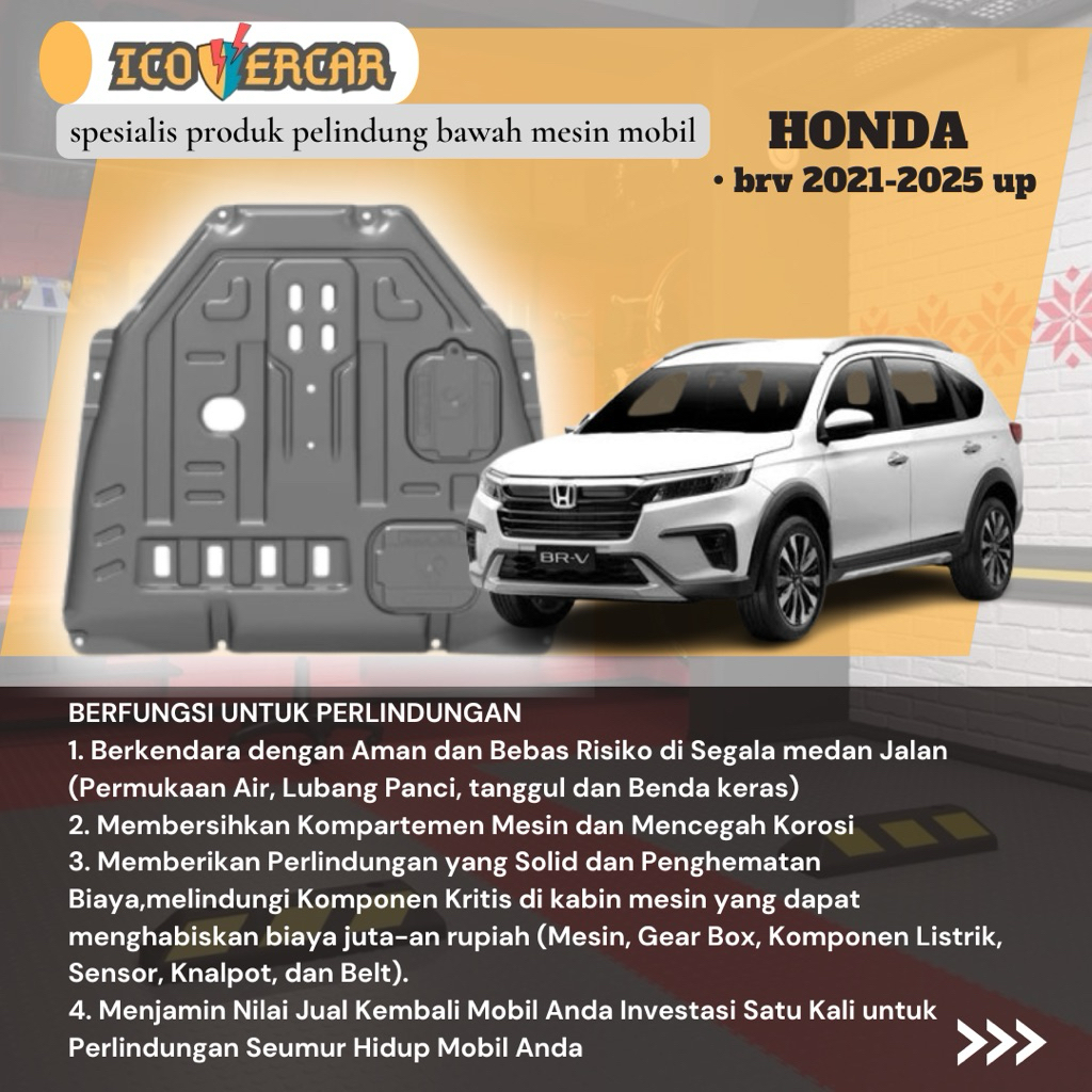 Jual engine cover pelindung ruang bawah mesin Honda brv tahun 2021-2025 up | Shopee Indonesia