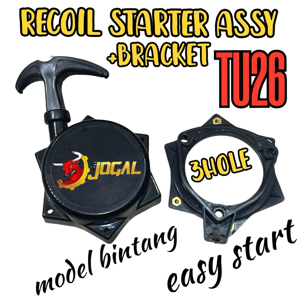 Jual TU26 Recoil starter Tarikan Engkol Model Bintang plus Braket 3hole mesin semprot hama 2tak ...