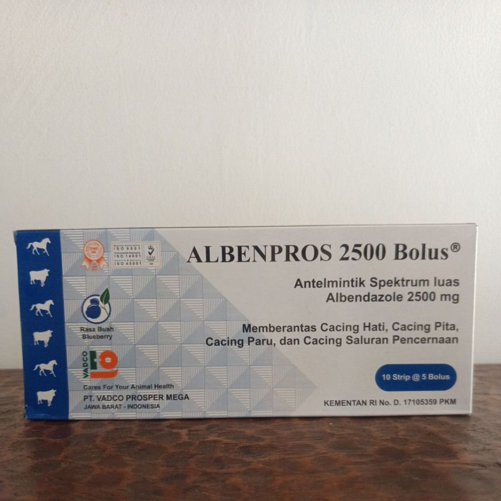Jual Albenpros 2500 Bolus / Harga Per bolus / Obat Cacing Sapi Kambing ...