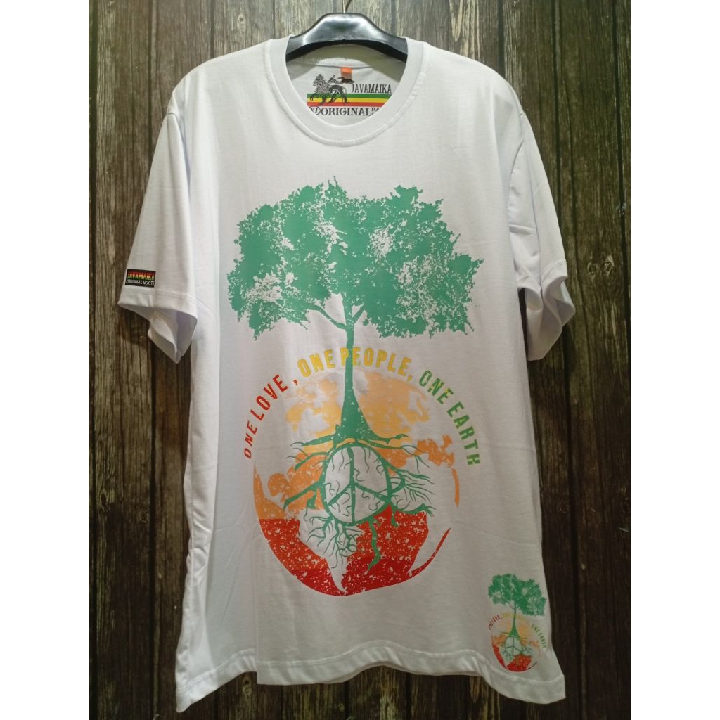 Jual KAOS PEACE TREE WHITE ORIGINAL JAVAMAIKA ROOTS STUFF | Shopee ...
