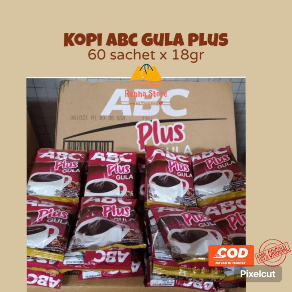 Jual (6Rtg isi 60sachet) Kopi ABC Plus Gula 18gr | Shopee Indonesia