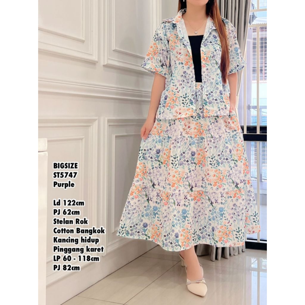 Jual ST5747 stelan rok cotton bangkok | Shopee Indonesia