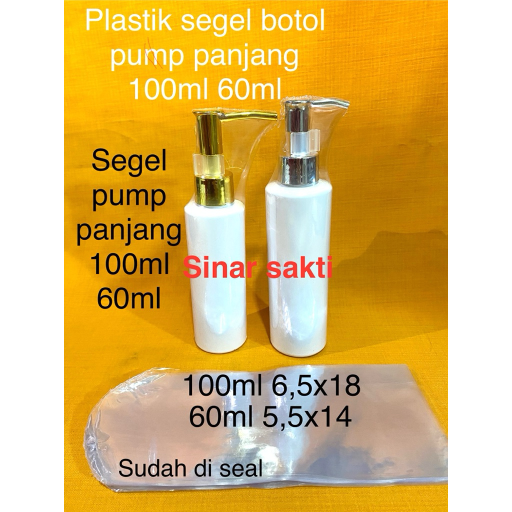 Jual plastik segel botol pump panjang 100ml 60ml segel plastik shrink ...