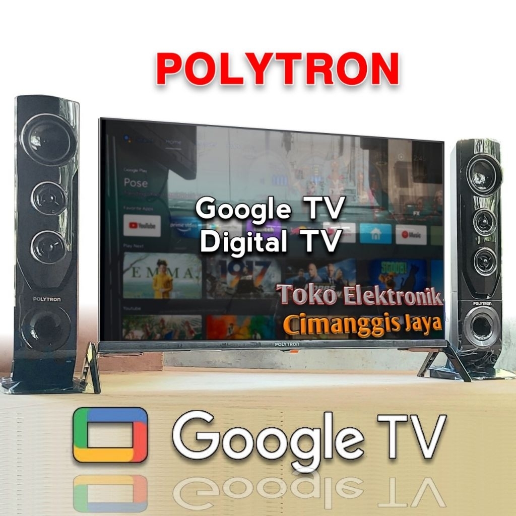 Jual Google Android smart tv led Polytron 32 inch cinemax bluetooth ...