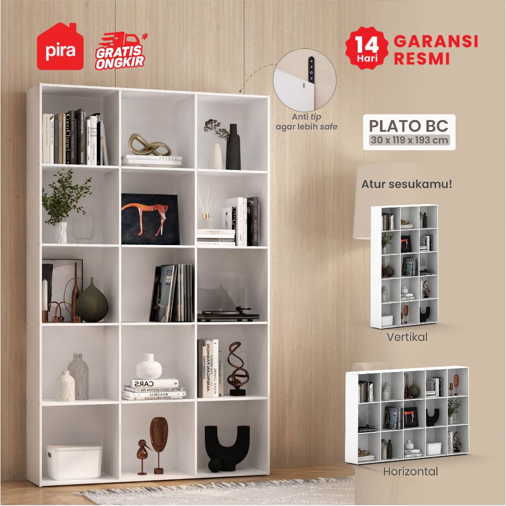 Jual PIRA METROPOLIS - PLATO BC Rak Buku / Rak Susun Serbaguna / Rak ...