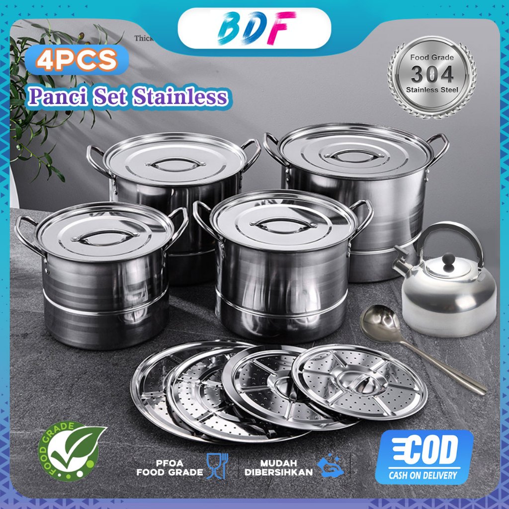 Jual Panci Kukus Set Stainless Steel Dandang Stock Pot Steamer Panci ...