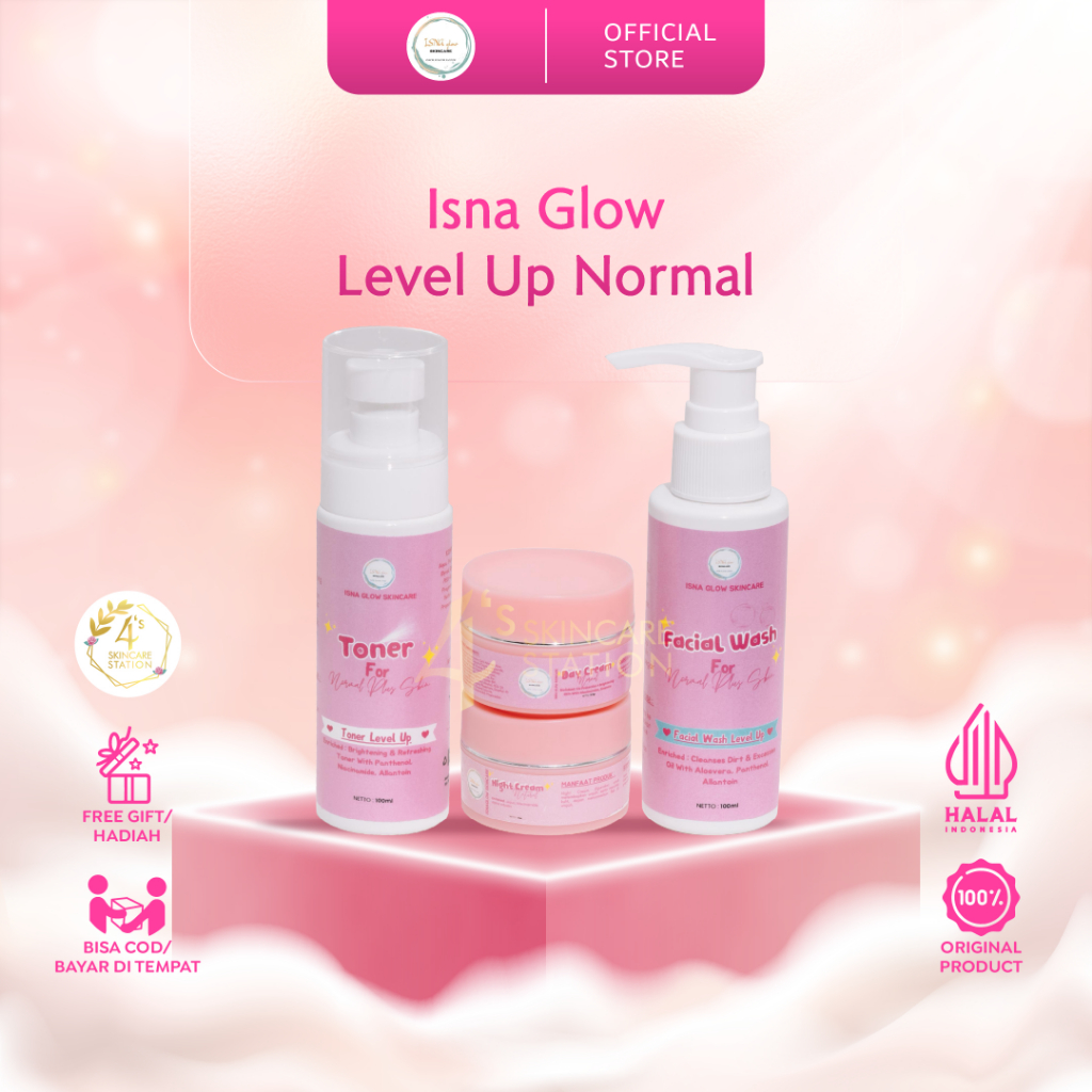 Jual ISNA GLOW Skincare Mencerahkan dan Mengatasi Jerawat Level Up Acne ...