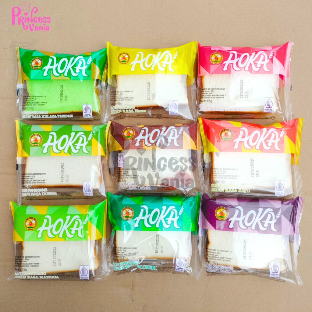 Jual AOKA ROTI PANGGANG SATUAN 65GR ISIAN ANEKA RASA | Shopee Indonesia