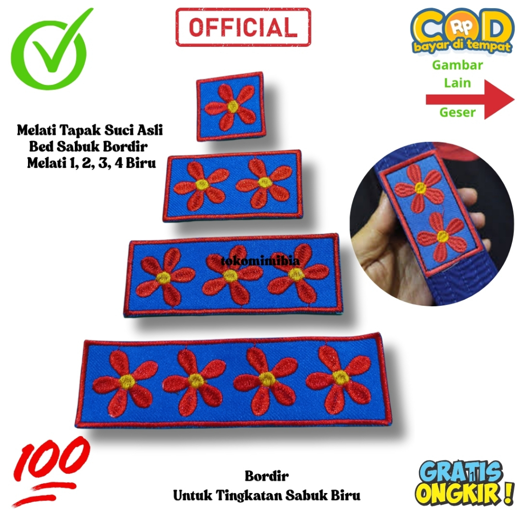 Jual Logo Melati Biru Tapak Suci Bordir Biru | Shopee Indonesia