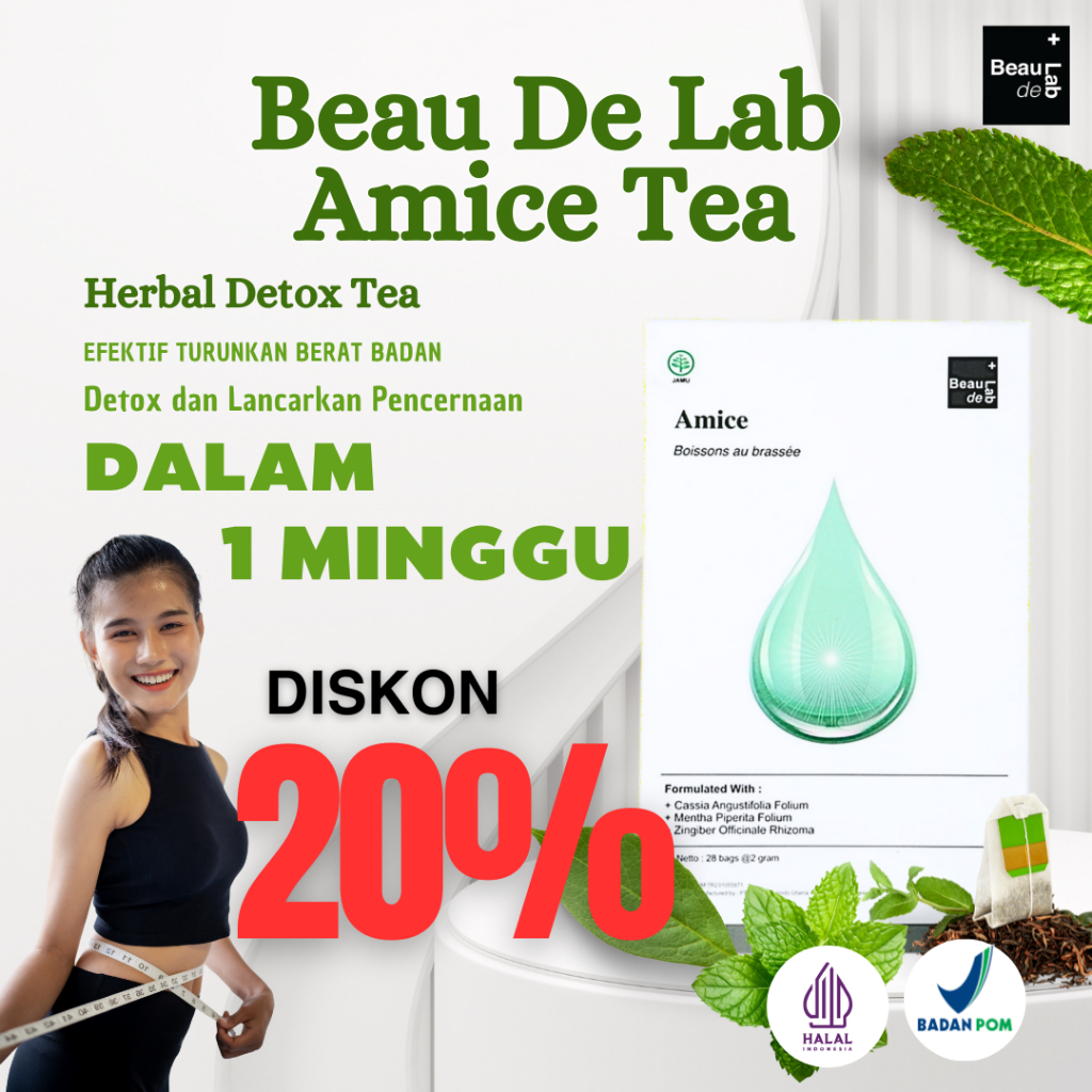 Jual BEAUDELAB Amice Tea Paket 1 Teh Herbal Detox Pelangsing Penurun ...