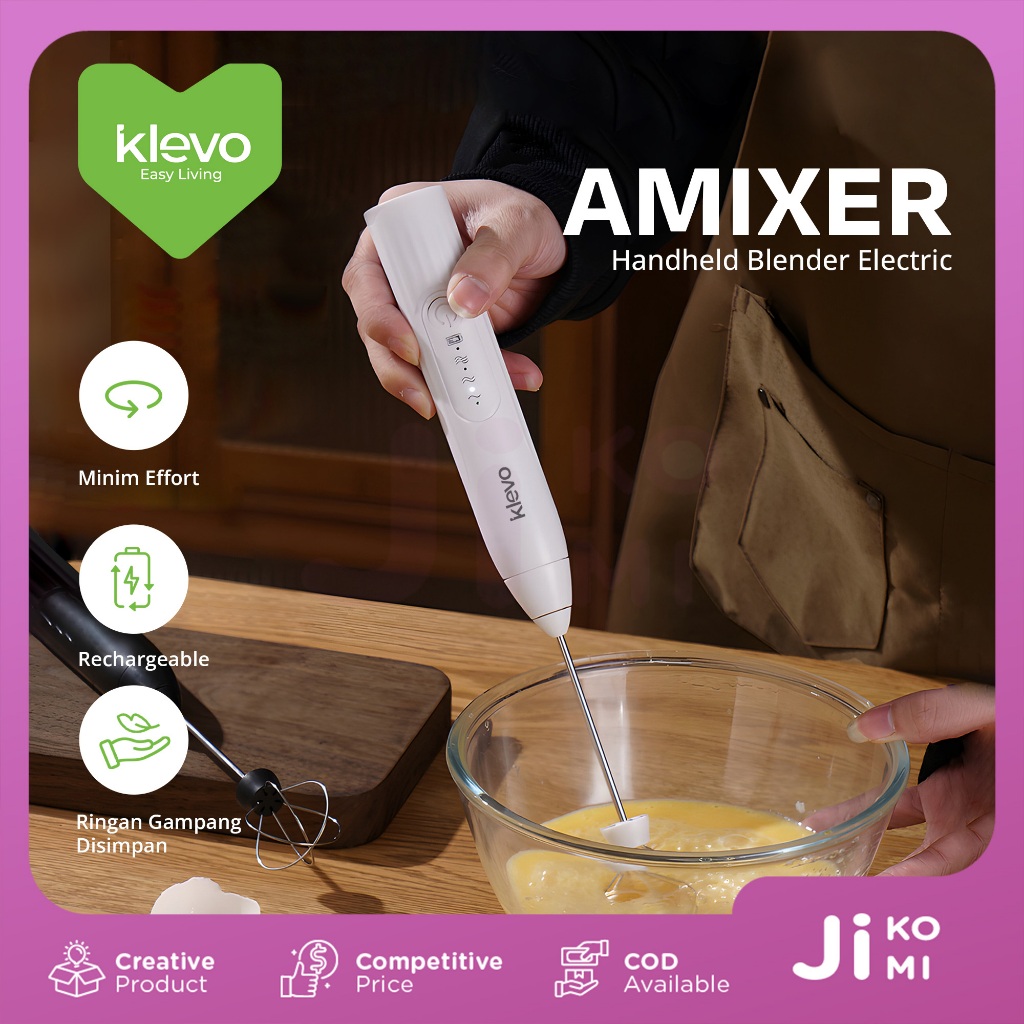 Jual KLEVO AMIXER Pengocok Telur Kopi Susu 3 Level Kecepatan Electric ...