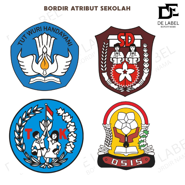 Jual Bordir Atribut Logo Osis Seragam Sekolah SD SMP SMA Bet Emblem Tut ...