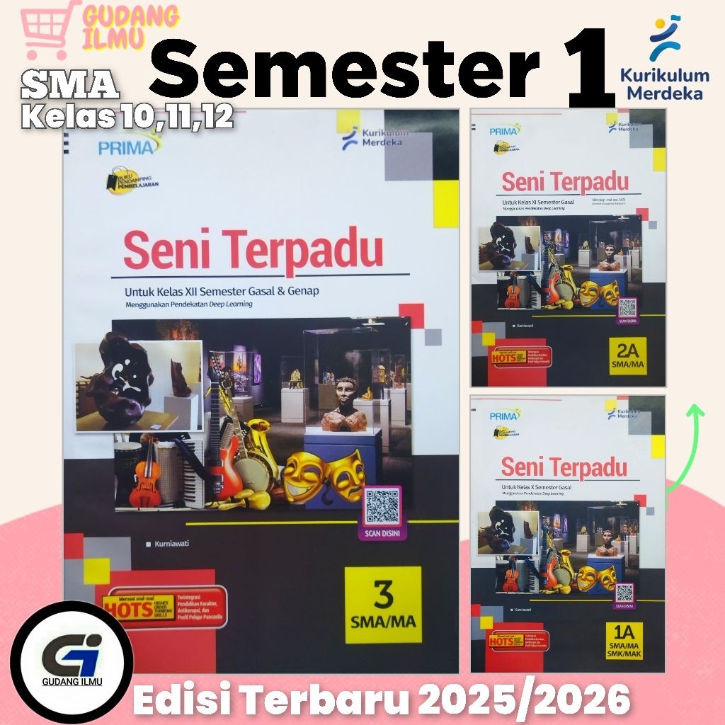 Jual LKS SENI TERPADU SMA/MA kelas 10 11 12 Semester 1 Kurikulum merdeka 2025/2026 seni tari ...