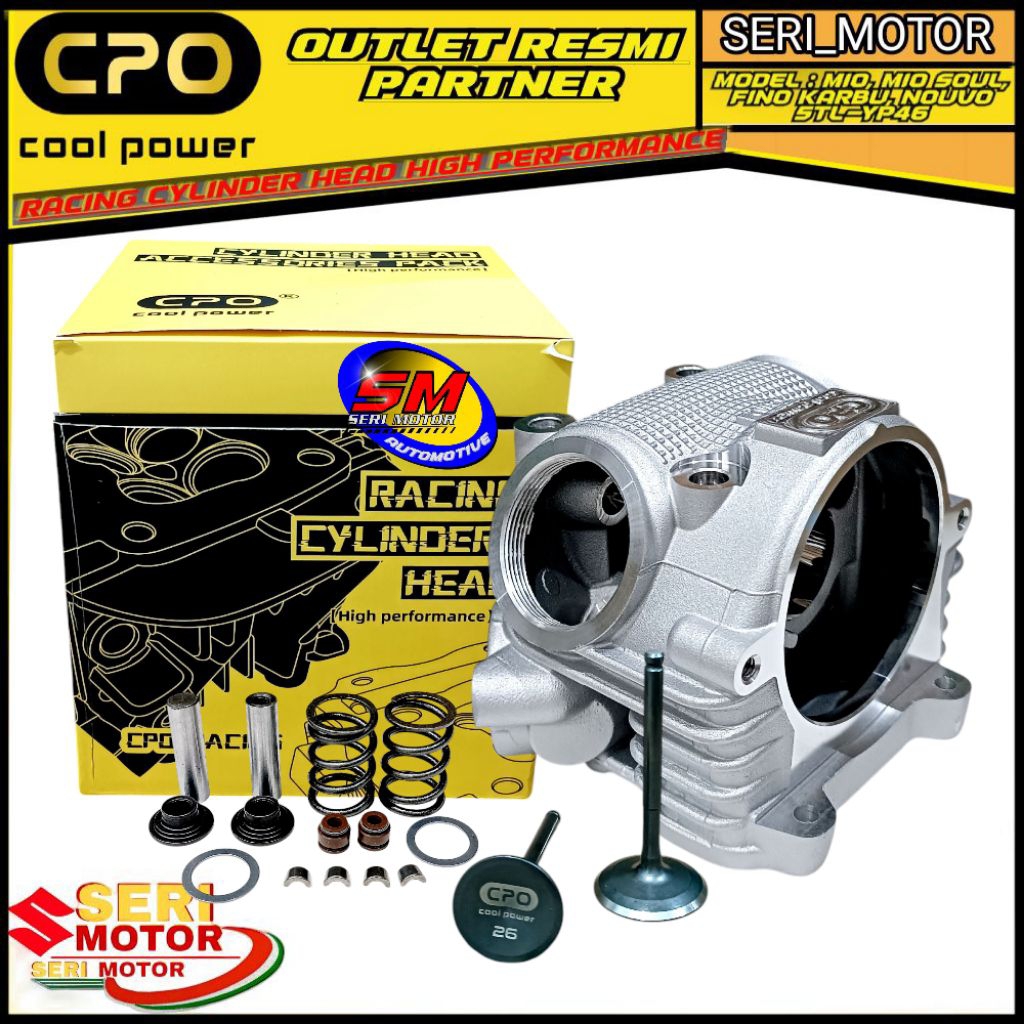 Jual Cylinder Blok Head Kuningan Racing Cpo Mio Sporty Nuovo Gen2, 24/ ...