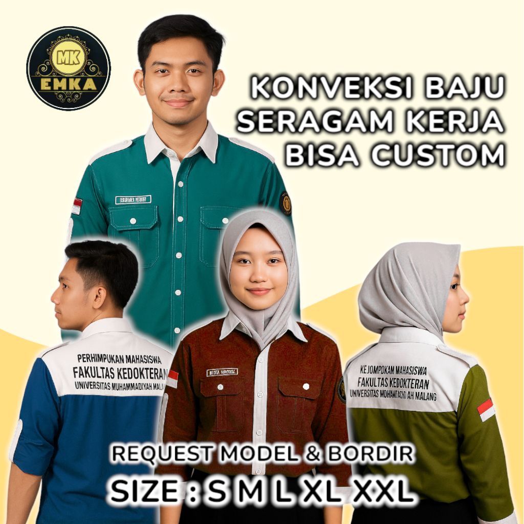 Jual BAJU KEMEJA BORDIR CUSTOM, KEMEJA PDH PDL, KEMEJA LAPANGAN CUSTOM ...