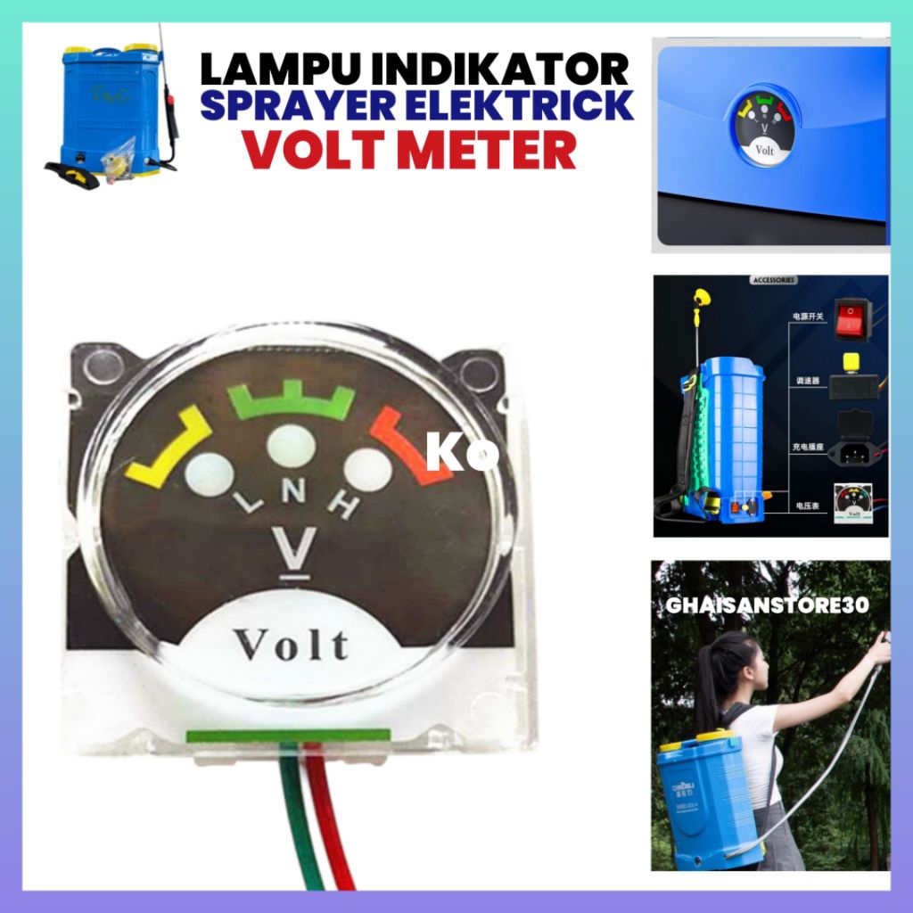 Jual Lampu Indikator/Volt Meter Knapsack Sprayer Elektrick CBA Dan DGW ...