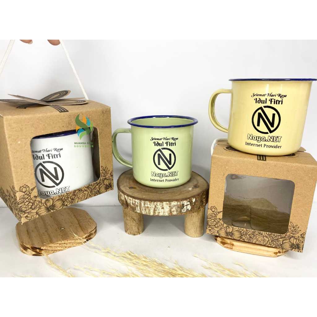 Jual HANYA BOX ! Souvenir Packaging Gelas Enamel Kemasan Box Mug Gagang ...