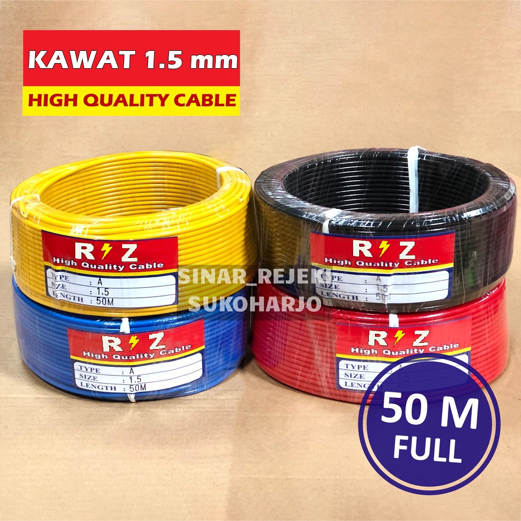 Jual GROSIR Kabel KAWAT 1 x 1.5 50m Kawat Besar Tunggal HARGA PER ROL ...