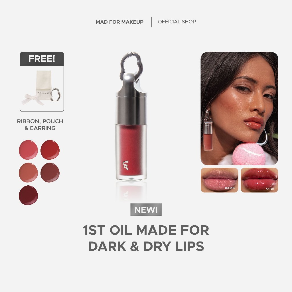 Jual Mad For Makeup Tinted Glass H2Oil - 1st Lip Oil Glossy Cover Dark ...