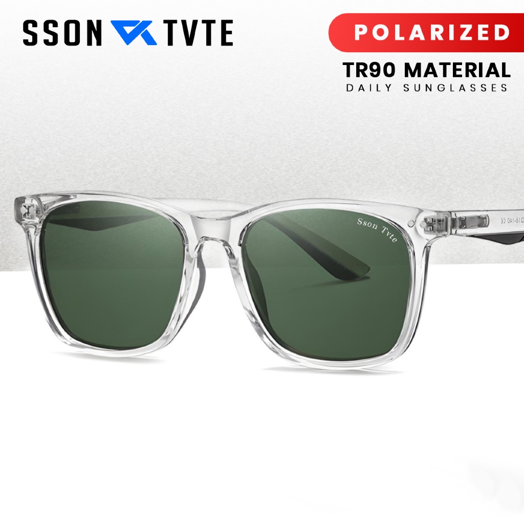 Jual SSON TVTE Frame Kacamata Hitam Minus Polarized Sunglasses Pria Wanita Frame Kotak TR90 ...
