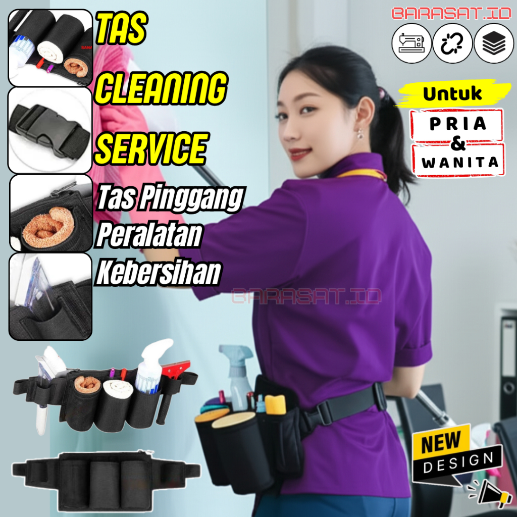 Jual Tas Pinggang Tool bag OB Cleaning Service Caddy Bag Kantong Alat Kebersihan Untuk Pria ...