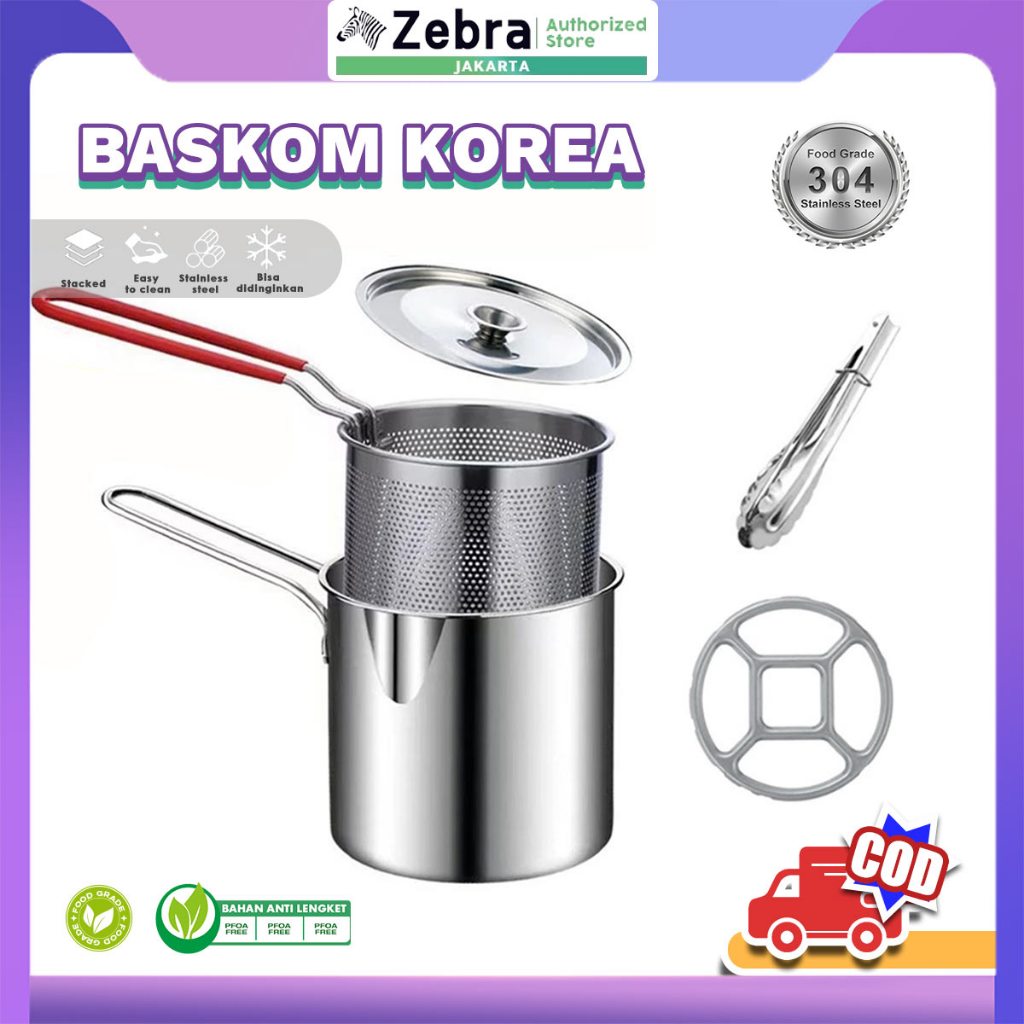 Jual 【COD】 Zebra 5 in1 Deep Fryer Multi Set Panci Penggorengan Rebus ...