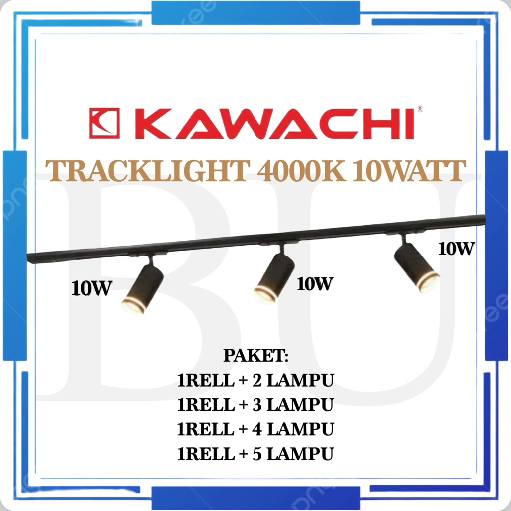 Jual KAWACHI KOMPLIT SET LAMPU 10WATT + RELL LAMPU REL TRACK LIGHT LED LAMPU SOROT TRACKLIGHT ...