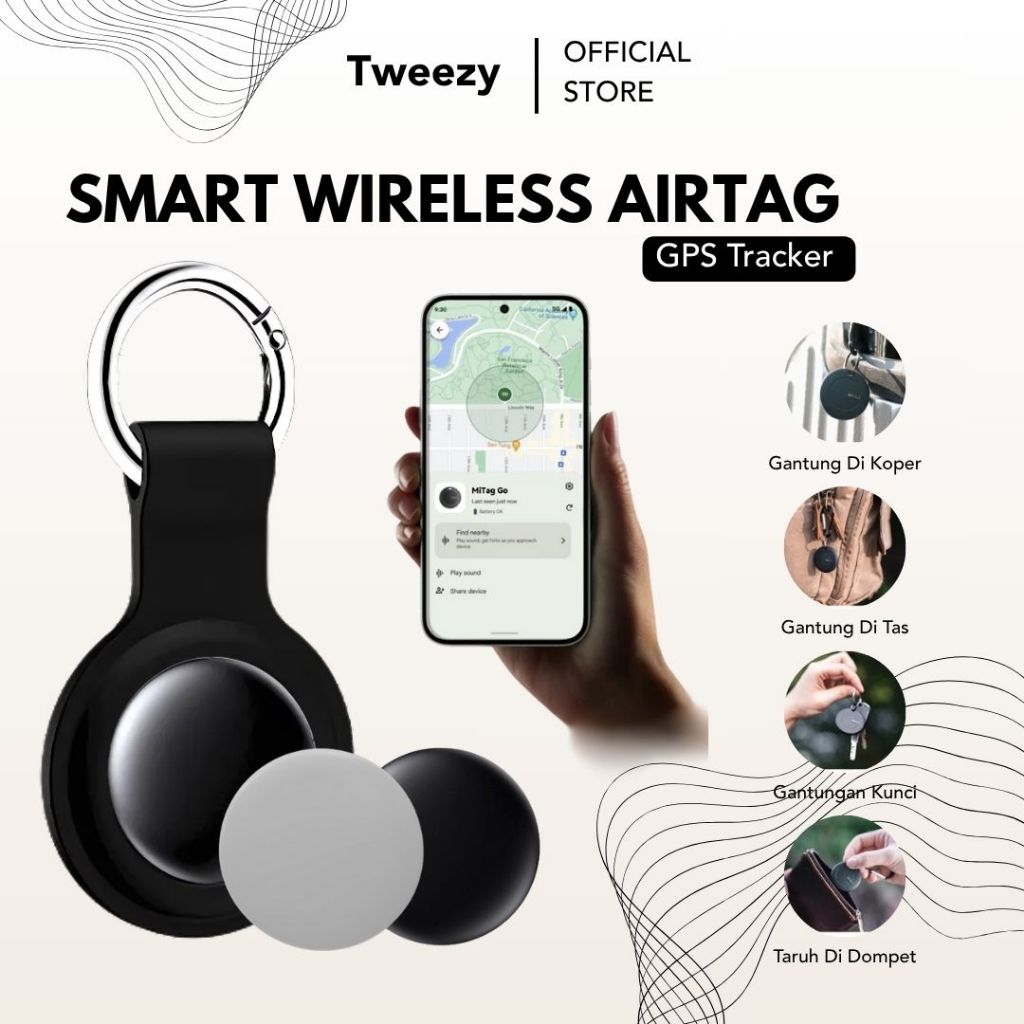 Jual Smart AirTag Find My Tracker iOS Only Bluetooth GPS Pelacak Lokasi ...