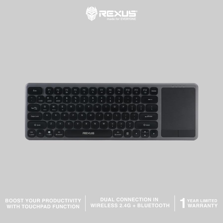 Jual Rexus Keyboard Office KL200 Wireless Bluetooth & 2.4G dengan ...