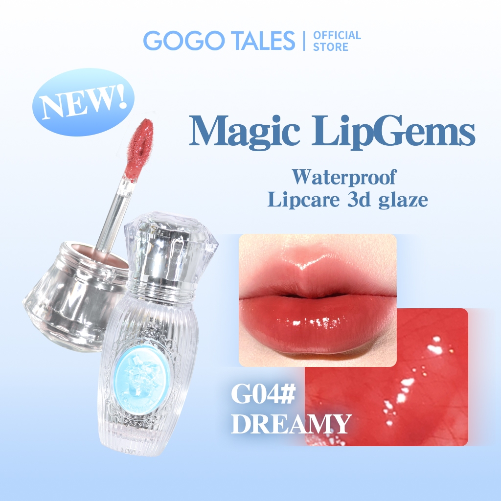 Jual [BARU!]GOGO TALES Magic LipGems Glossy Lipstick Transferproof Lip ...