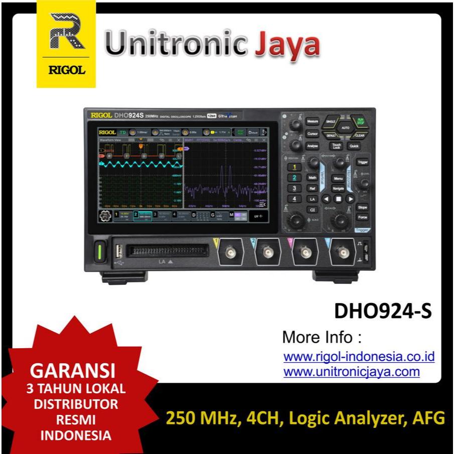 Jual Rigol DHO924-S Digital Oscilloscope 250 MHz, 4CH, Logic Analyzer, AFG | Shopee Indonesia