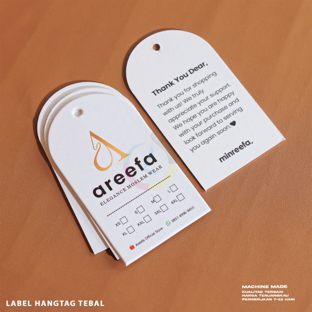 Jual hangtag baju / hangtag celana / label baju / label celana / hang ...