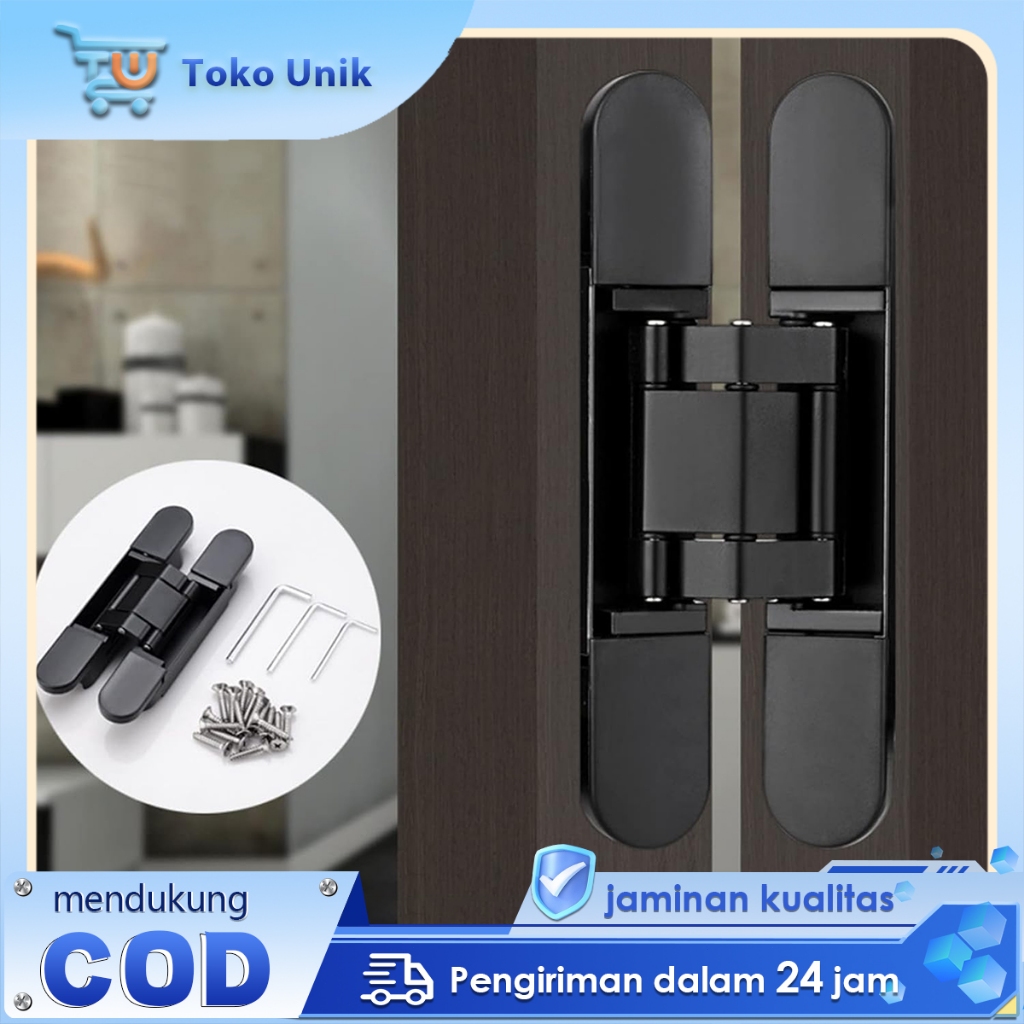 Jual Engsel Pintu Invisible 1 Pair Engsel Pintu Tanam Adjustable Hidden ...