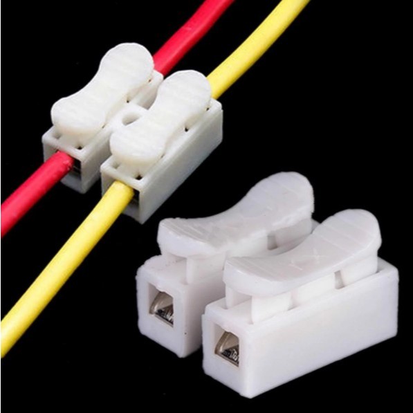 Jual A102 Spring Connector wire terminal sambungan kabel 2pin | Shopee ...