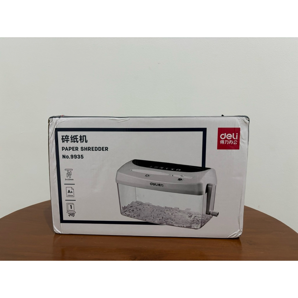 Jual Mesin Penghancur Kertas merk Deli ukuran kertas A4 | Shopee Indonesia