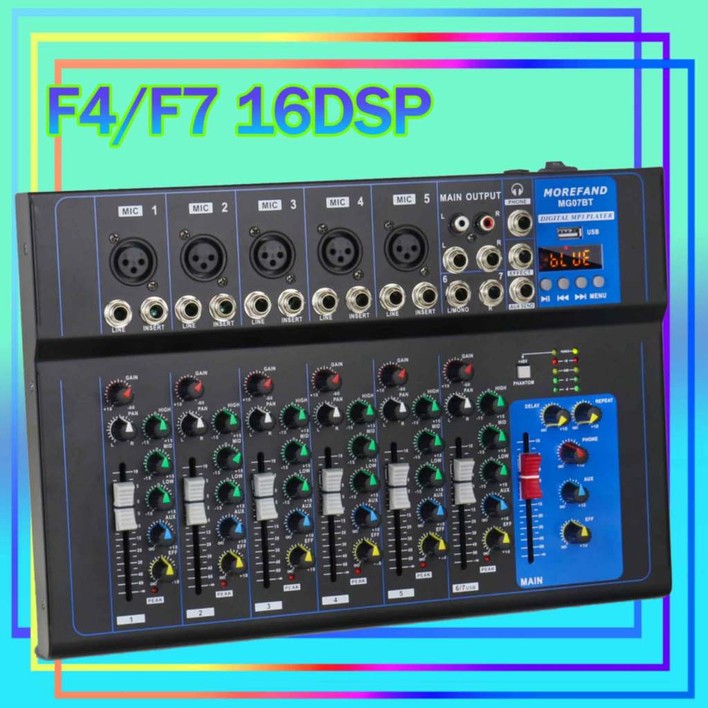 Jual MG04BT/MG07BT/GS07 audio mixer DJ MIXER AUDIO 4ch/7channel Support ...