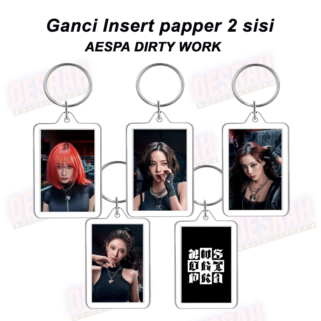 Jual Freebies kpop - Ganci Insert Paper 2 sisi Aespa Dirty Work ...