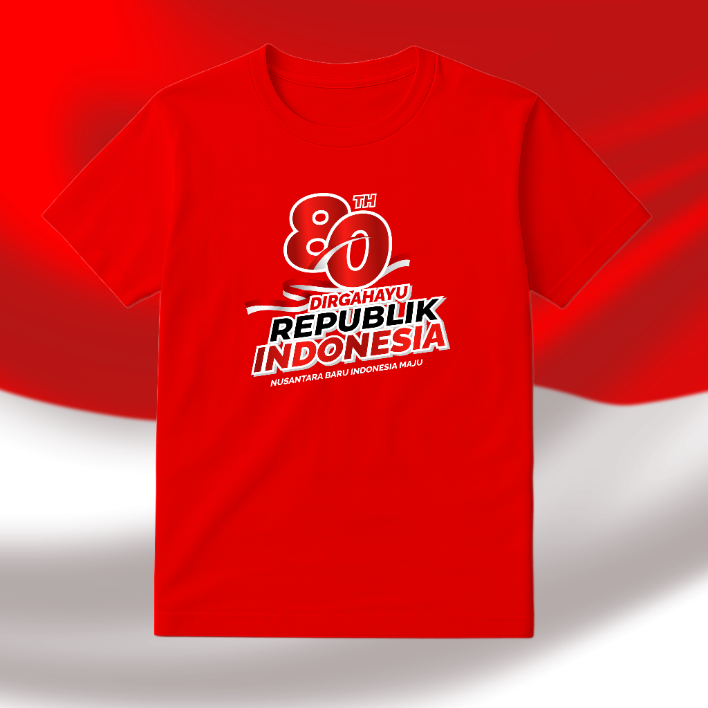 Jual Kaos 17 agustus 2025 dewasa / kaos merdeka HUT RI 80 / Kaos ...