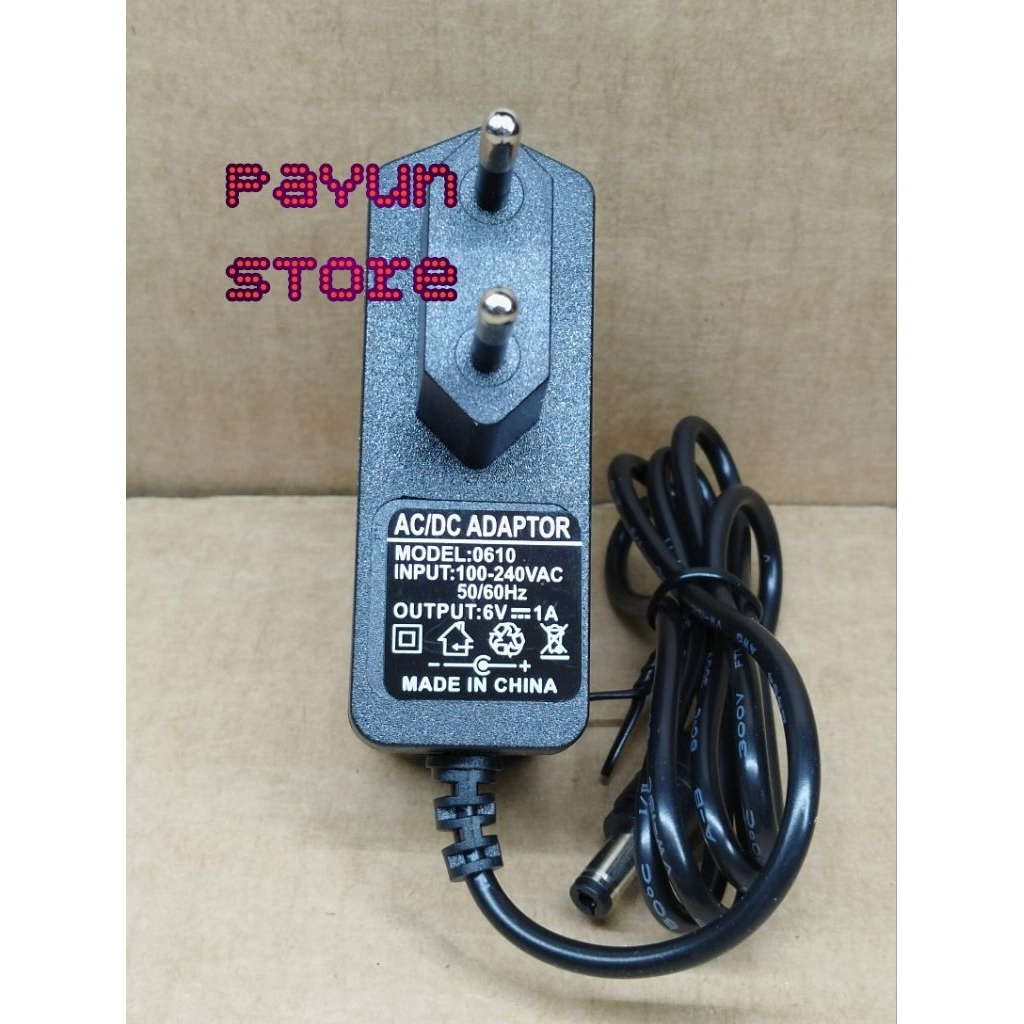 Jual Adaptor DC 6V 1A / Adaptor 6 Volt 1 Ampere DC Power Supply ...