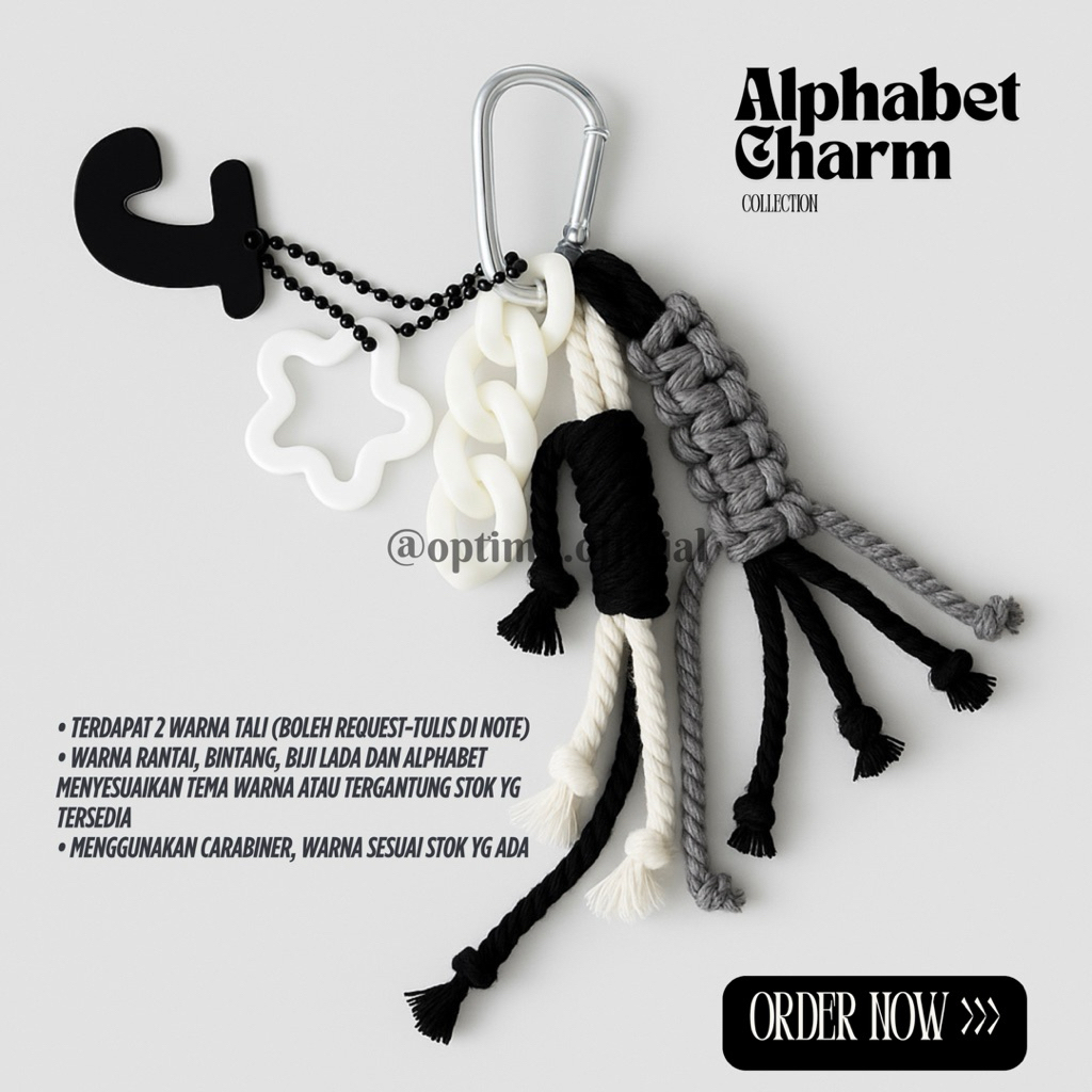 Jual Alphabet Charm 2 | Gantungan alphabet huruf lucu aesthetic ...