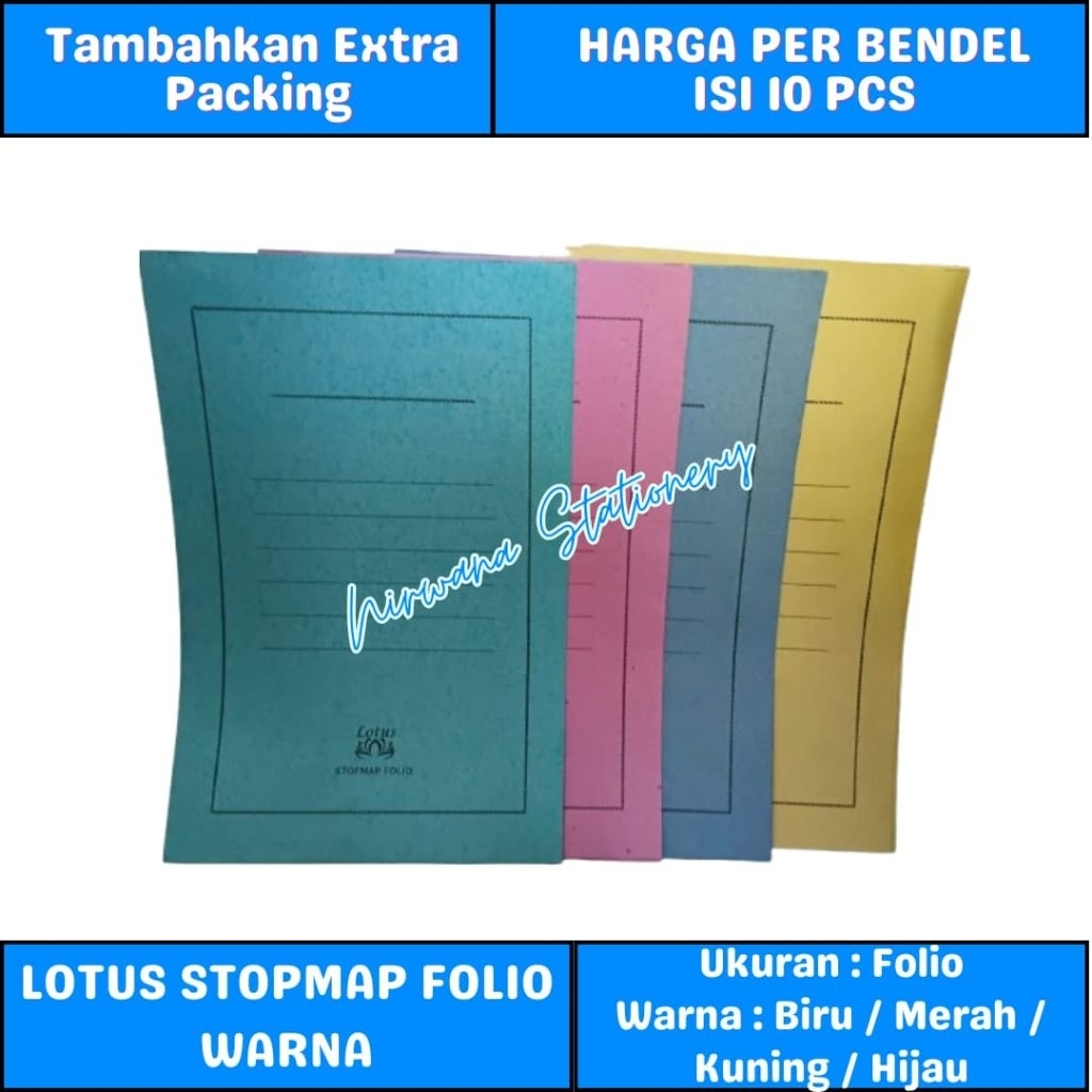 Jual (10 Pcs) Stopmap Lotus / Map Kertas / Stopmap Folio | Shopee Indonesia