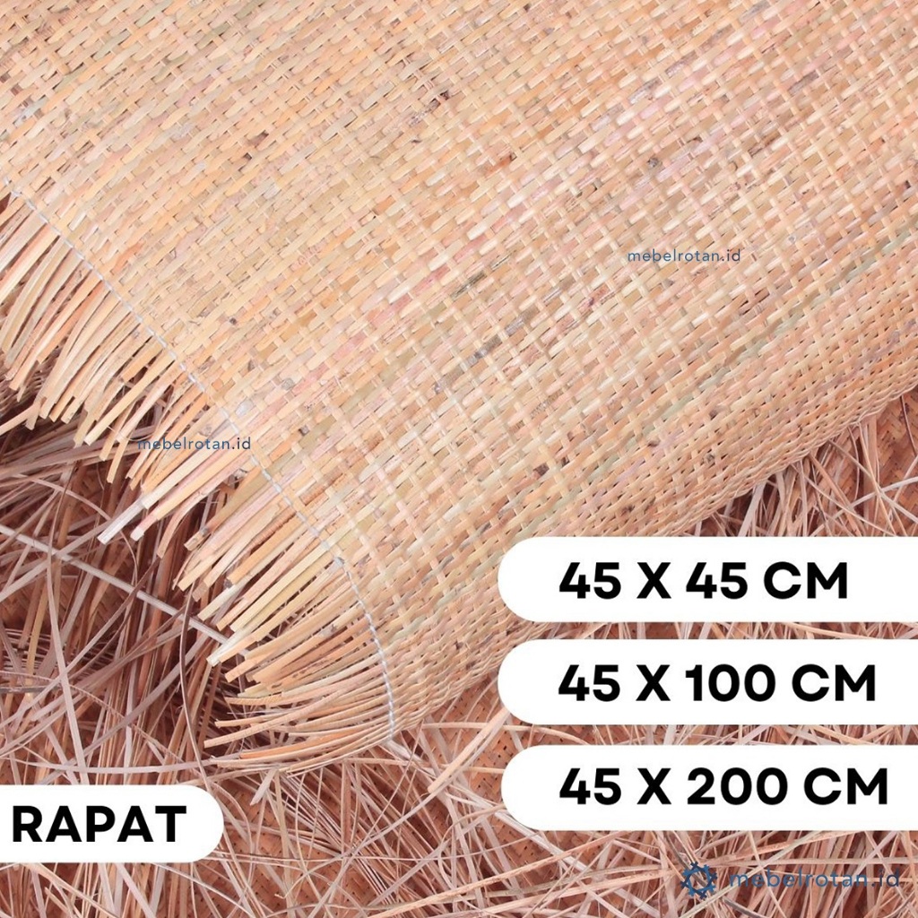 Jual Anyaman Rotan Lembaran Alami | Webbing Rapat Custom Ukuran ...