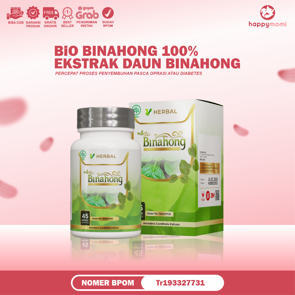 Jual Bio Binahong Ekstrak Daun Binahong Asli Obat Pengering Luka Oprasi Alami Hallal BPOM isi 45 ...
