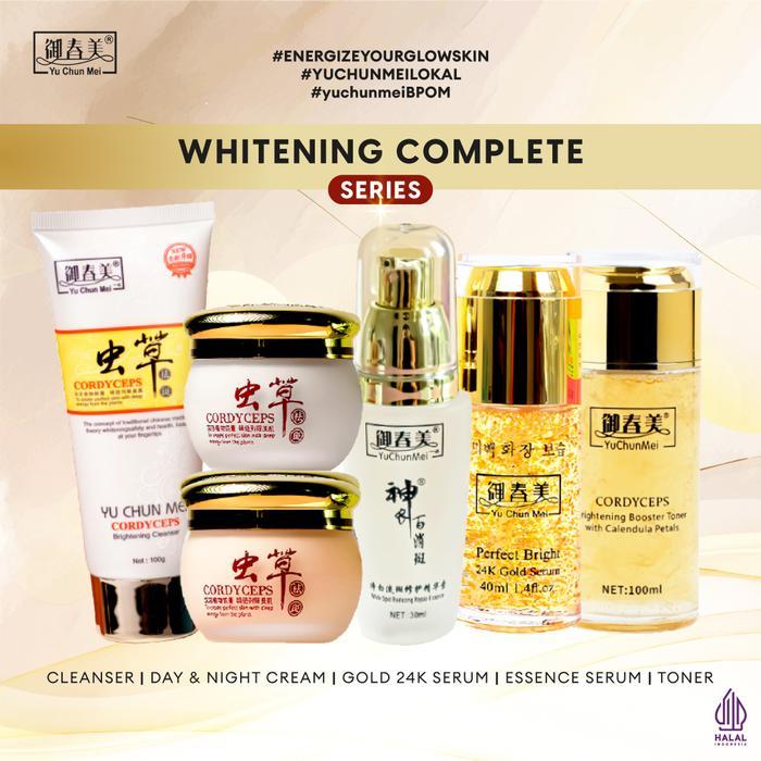 Jual YU CHUN MEI Cordyceps Whitening KiT (SERUM 24K GOLD - CLEANSER ...